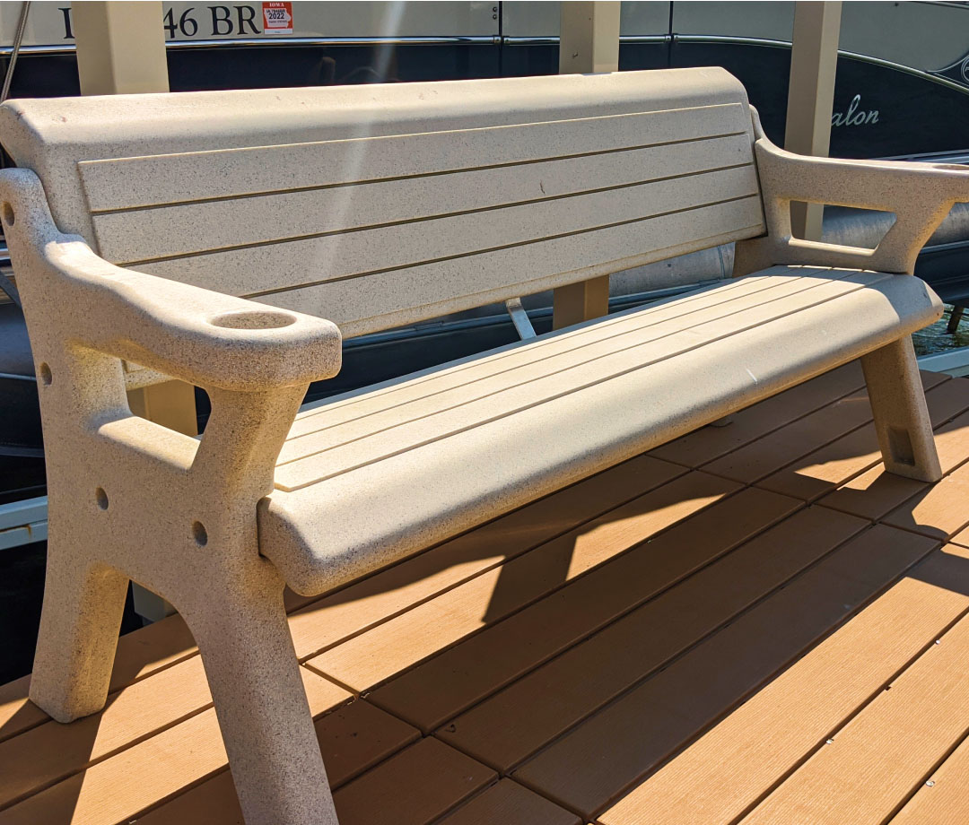 Dock Accessories | Molded Poly Dock Bench